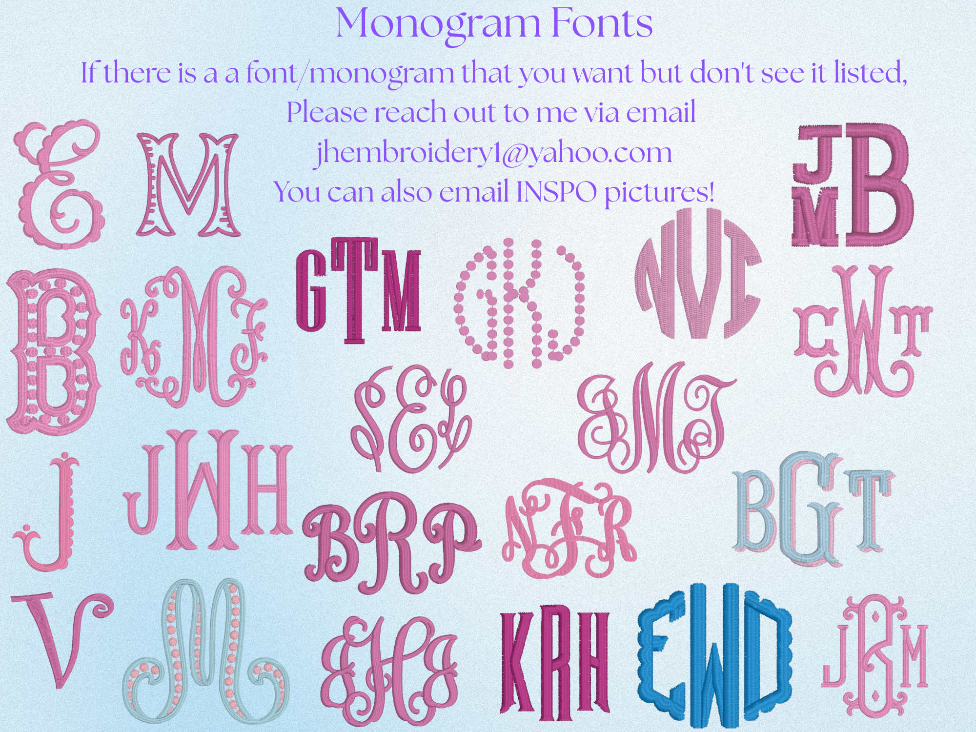best font for monogram initials