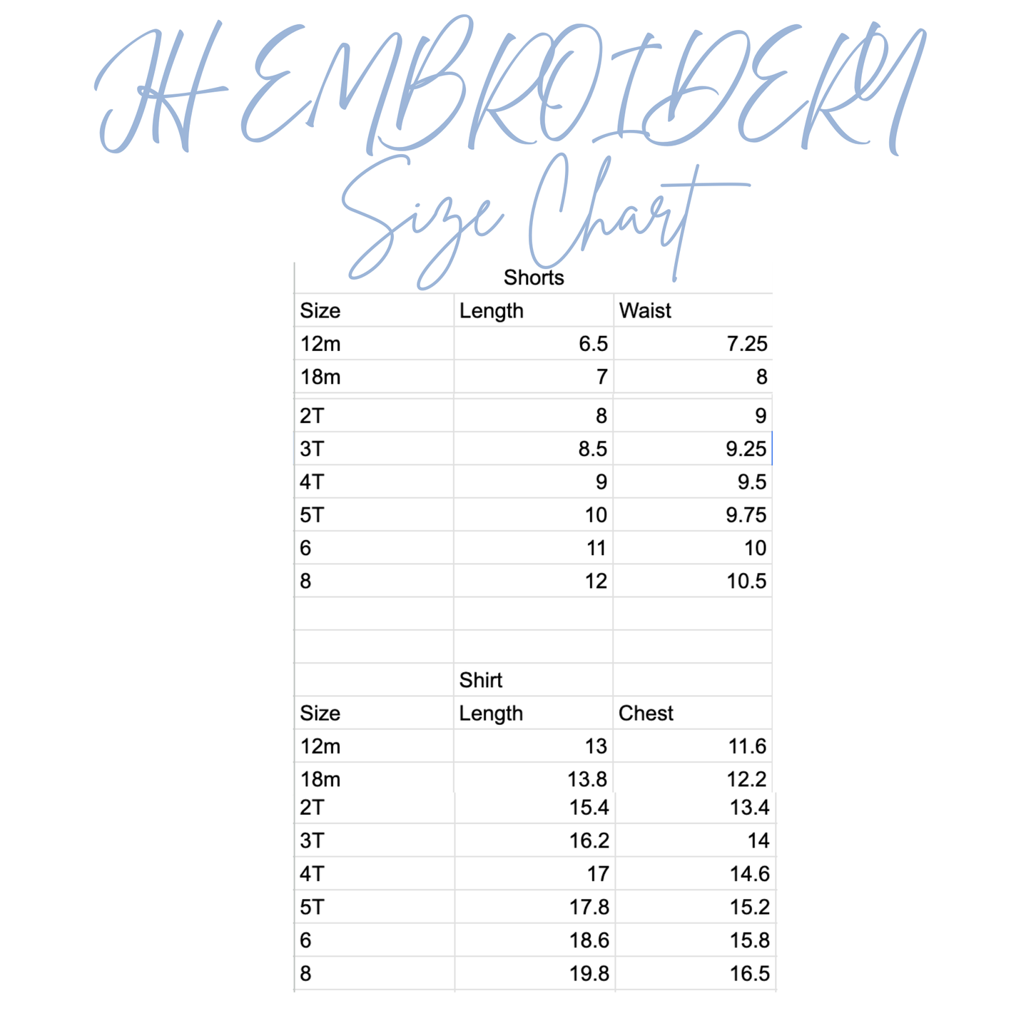 Terry Cloth Light Blue Short Set – JH Embroidery